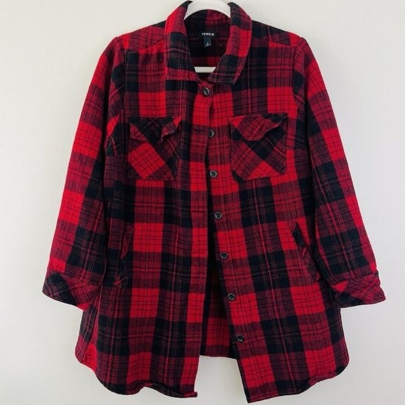 Torrid Curve | Jackets & Coats | Torrid Womens Red And Black Buffalo ...